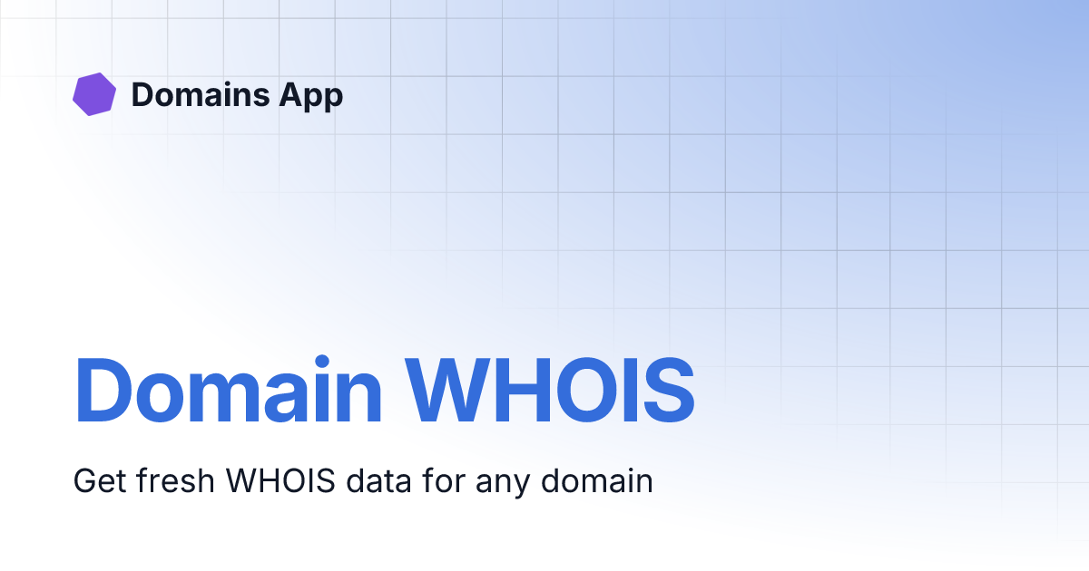 Domain WHOIS | Domains App
