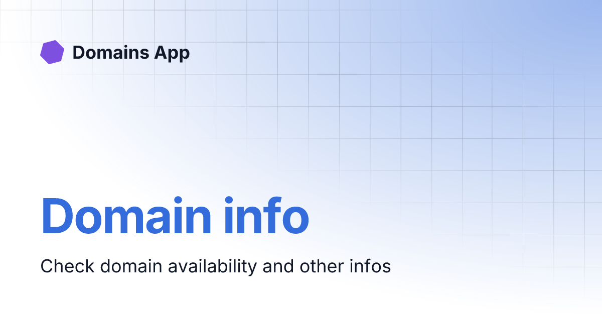 Domain info | Domains App